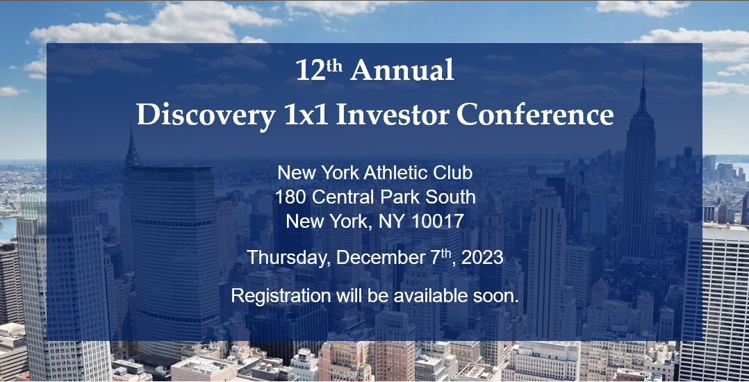 Benchmark's 12th Annual Discovery One-on-One Investor Conference on ...